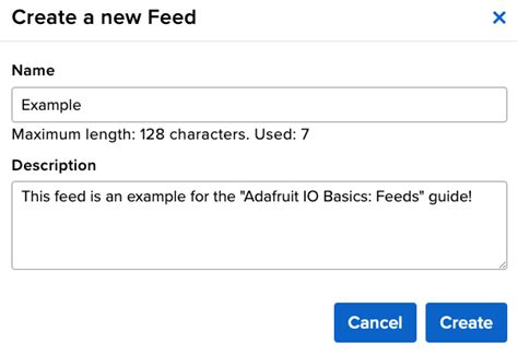 Creating A Feed Adafruit Io Basics Feeds Adafruit Learning System