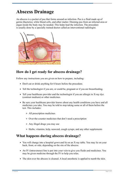 Text Abscess Drainage Healthclips Online