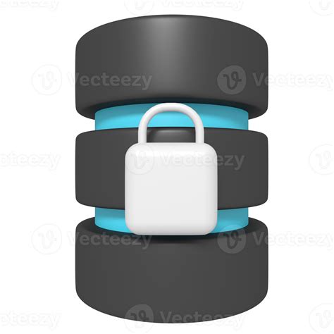 3d Icon Of Database Lock 24170101 Png