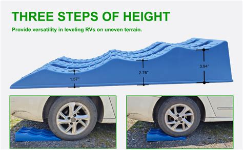 Holakit Heavy Duty Rv Leveling Ramps Premium Quality Wheel Chocks Leveler