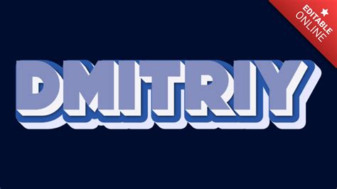 Dmitriy Simple Blue 3d Text Effect Generator