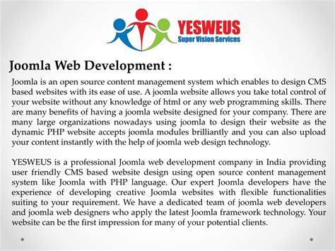 Ppt Joomla Web Development Powerpoint Presentation Free Download