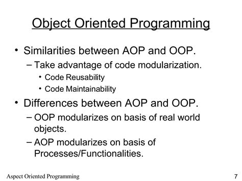 Aspect Oriented Programming Ppt