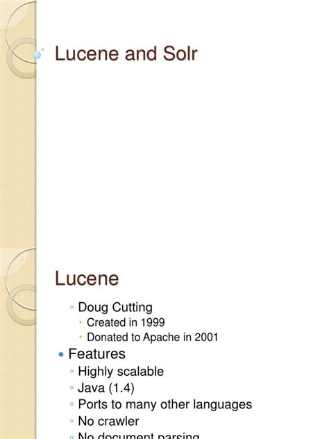 Lucene And Solr Pdf Search Engine Indexing Apache Solr