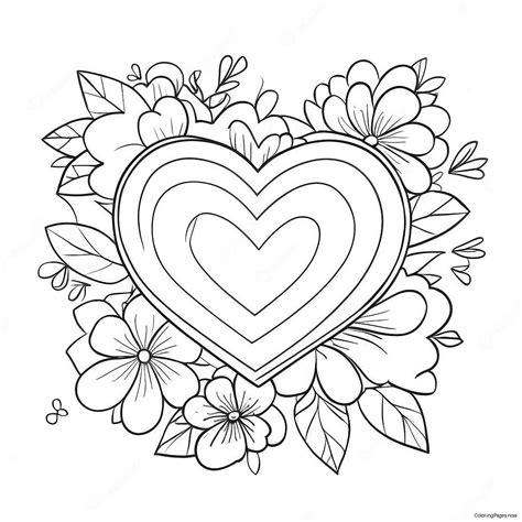 Valentines Day Heart Coloring Page 5296 4336