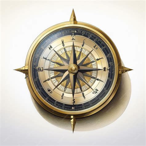 A Gold And Black Compass With The Word Compass On The Face Premium Ai