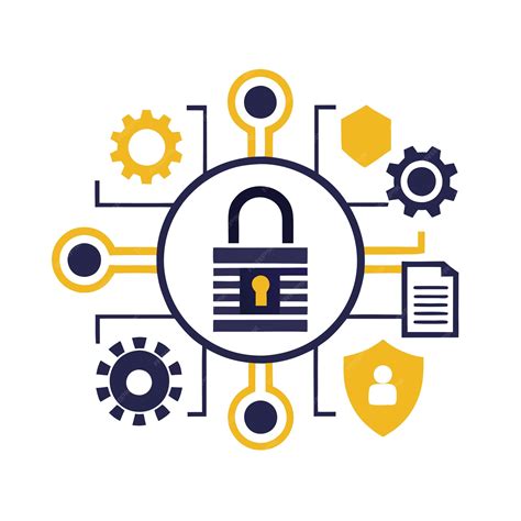 Secure Data Concept Illustration White Background Premium Ai
