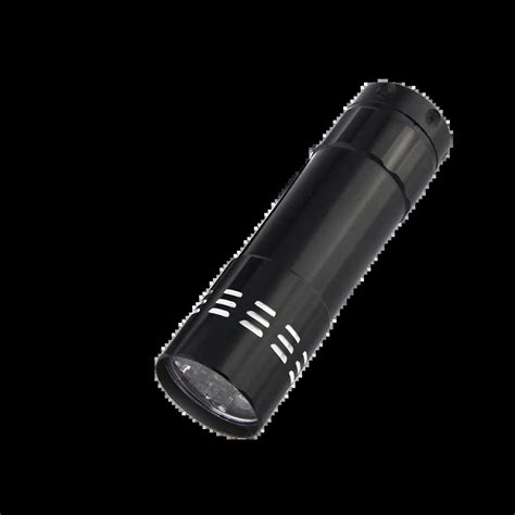 Led Flashlight Torch Black 9led