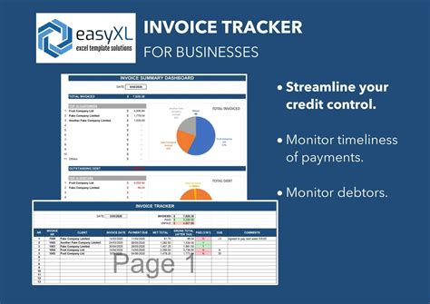 Invoice Tracking Spreadsheet Template Midi