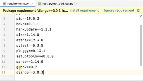 Use Requirements Txt PyCharm