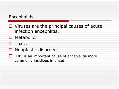 Ppt Aseptic Meningitis And Encephalitis Powerpoint Presentation Free Download Id3884487