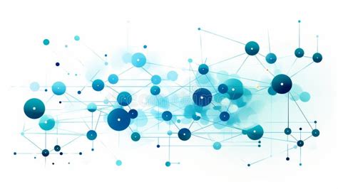 Abstract Network Diagram With Connecting Lines And Nodes In Shades Of