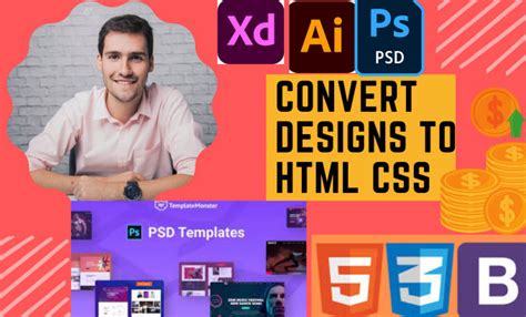 Convert Your Design In Any File To Html Css And Bootstrap By Kataria007