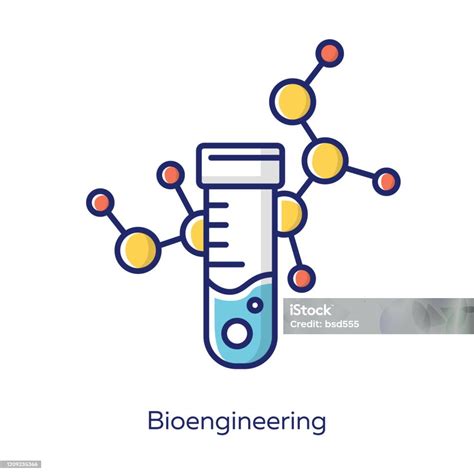 생물 공학 흰색 색상 아이콘입니다 생물 공학 과학 의학 연구 시험 관 및 분자 생화학 생명 공학 실험실 장비 격리 벡터 일러스트레이션 생물반응기에 대한 스톡 벡터 아트 및