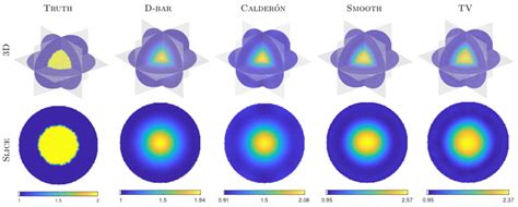 Reconstructions Of Radially Symmetric Example T1 Across Algorithms
