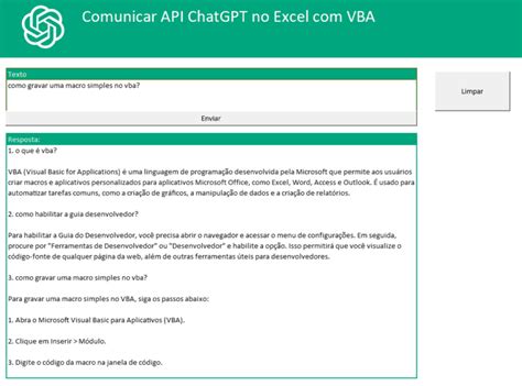 Como Usar Api Chatgpt No Excel Vba Guia Do Excel