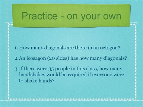 Problem Solving Ch 1 The Handshake Problem Shake