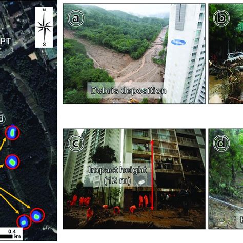 Study Area And Disaster Situation Of Debris Flow A Debris Flow