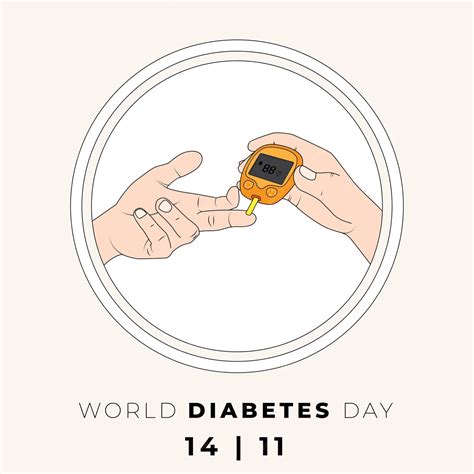 Premium Vector World Diabetes Day With Vector Illustration Of