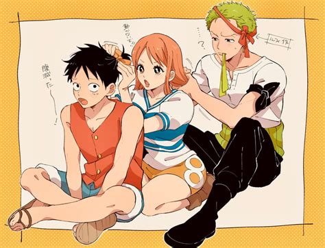 Nami Monkey D Luffy And Roronoa Zoro One Piece Drawn By Ten Danbooru