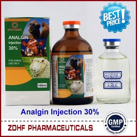 Analgin Injectable Solution For Veterinary Use With Oem Package