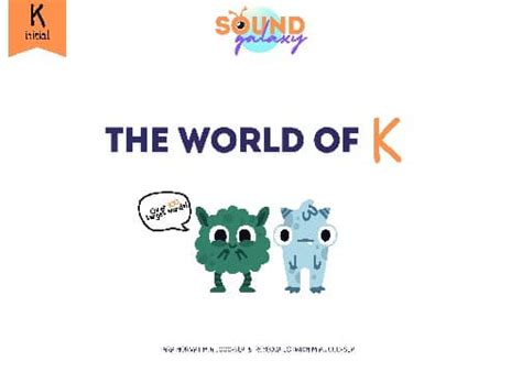 Initial K Articulation Book By Sound Galaxy Tpt