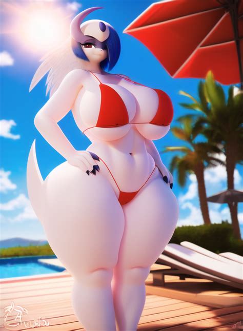 Rule 34 Absol Afternoon Ai Generated Anthro Beach Umbrella Big