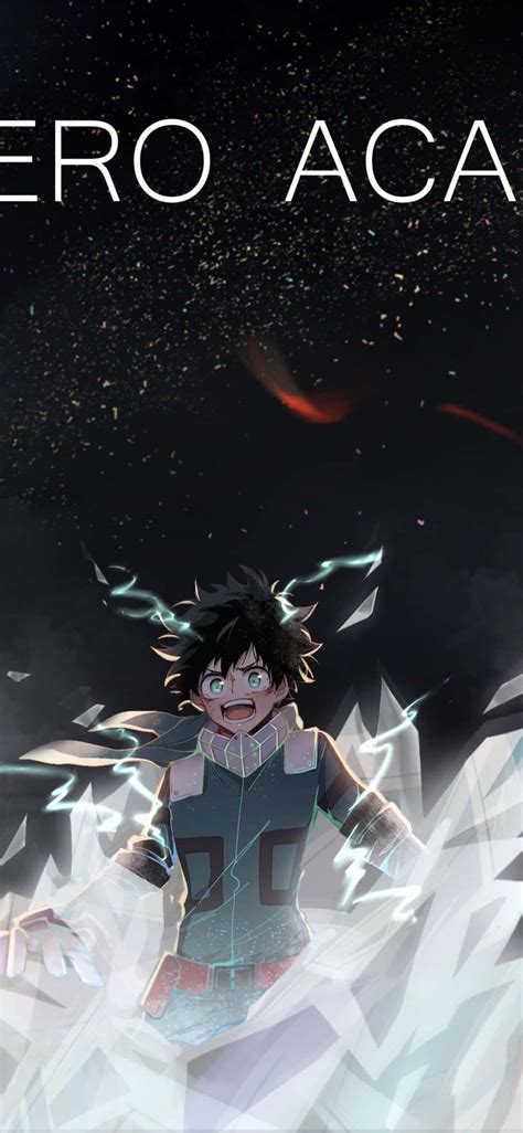 Download Lightning My Hero Academia Deku Phone Wallpaper