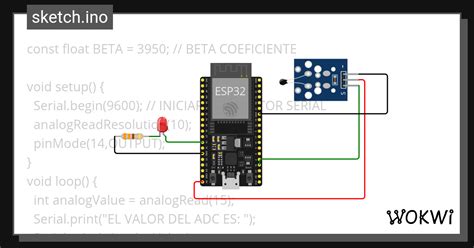 Sensor Analógico Temperatura Wokwi Esp32 Stm32 Arduino Simulator