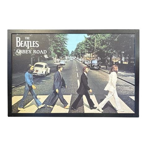 Mid 20th Century Framed The Beatles Abbey Road Poster Chairish