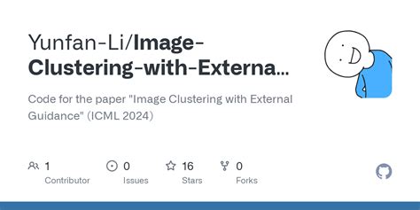 Github Yunfan Liimage Clustering With External Guidance Code For The Paper Image Clustering
