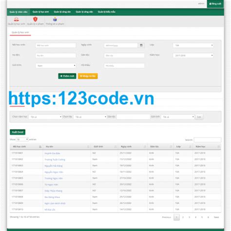 Source Code Hệ Thống Quản Lý Trường Học Php Lavarel