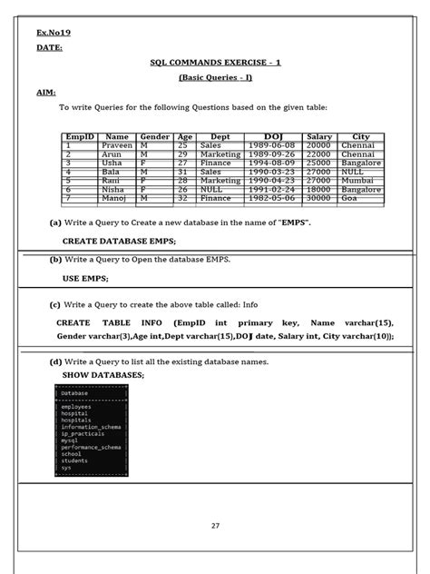 Structured Query Commands Pdf
