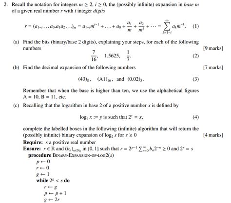 Solved 2 Recall The Notation For Integers M 2 I 0 The Chegg Com