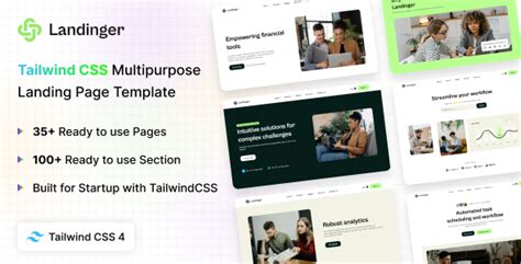 Landinger Tailwind Css Multipurpose Landing Page Template By Coderthemes