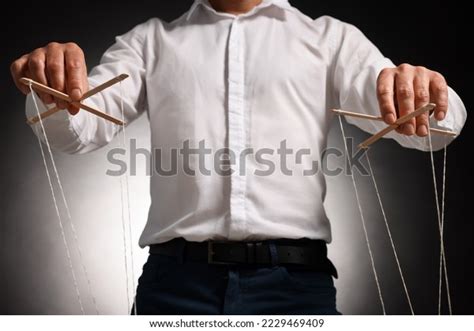 Man Formal Outfit Pulling Strings Puppet Stock Photo 2229469409 Shutterstock