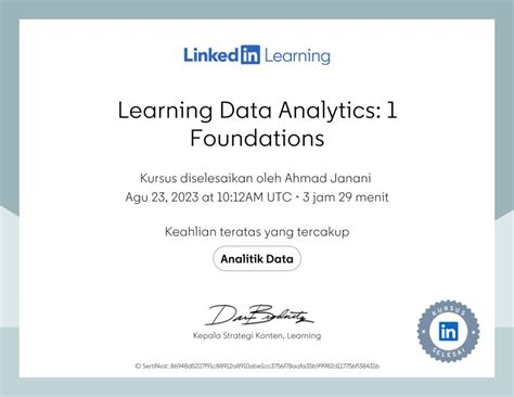 ahmad janani on linkedin certificate of completion