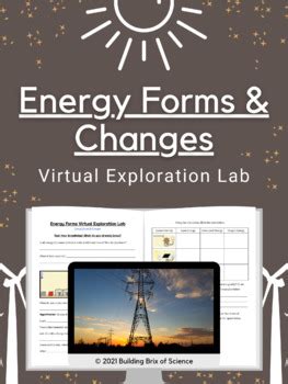 Energy Forms Changes No Prep PhET Virtual Science Lab Simulation Activity