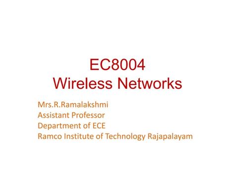 Wireless Networks Introduction Pptx