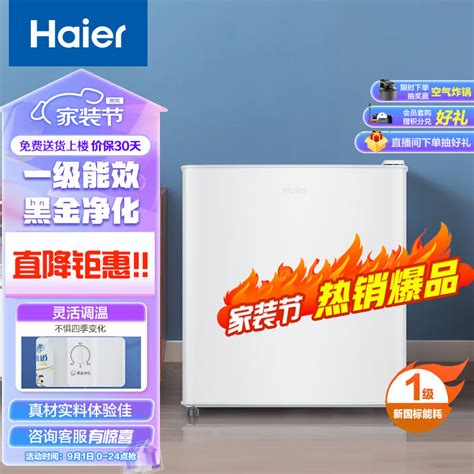 海尔42升单门电冰箱一级能效迷你小户型家用租房宿舍办公室节能省电低音微型冷藏2人可用bc 42ghsde0w9 京东商城【降价监控 价格走势 历史价格】 一起惠神价网