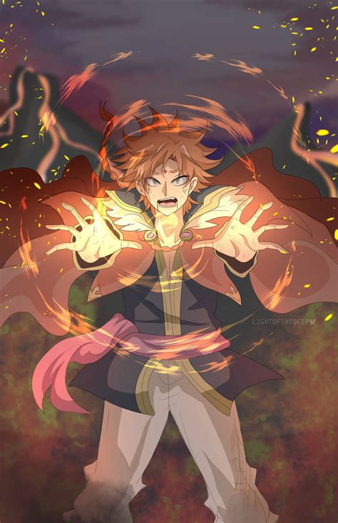 Black Clover Leopold Vermillion Spiral Flame By Lightofthedeep On