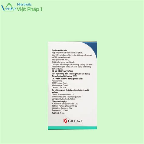Thuốc Epclusa Giá Bao Nhiêu Mua ở đâu Có Tác Dụng Gì