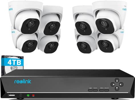 Reolink 4k 16ch Kit Vidéo Surveillance 4to 4k Nvr Avec 8x 8mp Caméra