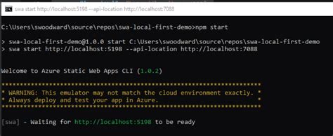 Part Of Azure Static Web Apps Local Dev First Method