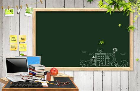 School Desk Wallpaper