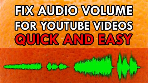 Simple Way To Fix Audio Volume Of Your Youtube Videos Audacity Levelator YouTube
