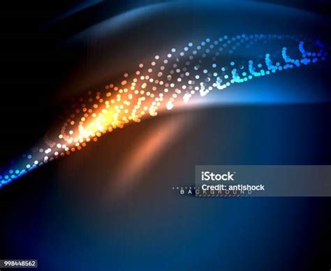 네온 빛을 내 테크노 라인 사각형 모양으로 첨단 미래 추상 배경 템플릿 0명에 대한 스톡 벡터 아트 및 기타 이미지 0명 3차원 형태 개념 Istock