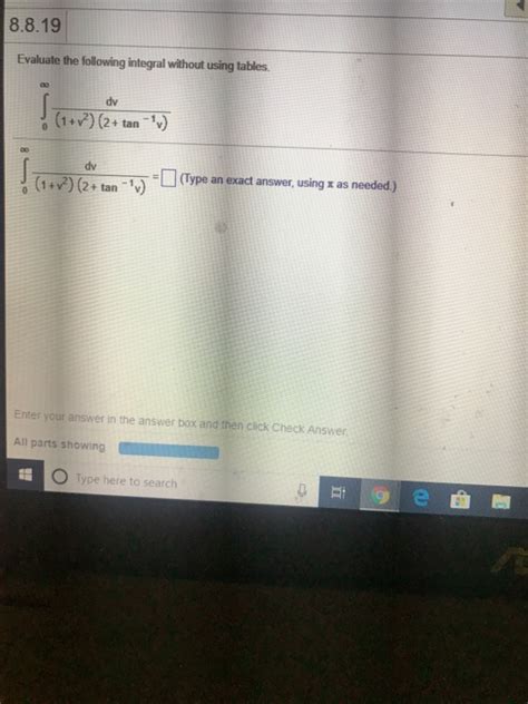 Solved 8819 Evaluate The Following Integral Without Using