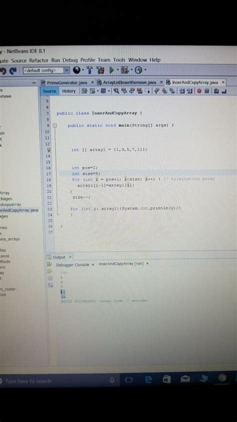 Solved I Am Trying To Remove An Element From An Array Of Chegg