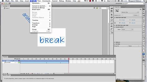 Animating Text In Flash Cs6 Youtube